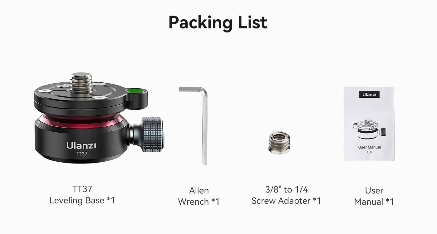 Ulanzi TT37 Mini Leveling Base for Tripod Head T065GBB1 | Camera2u ...
