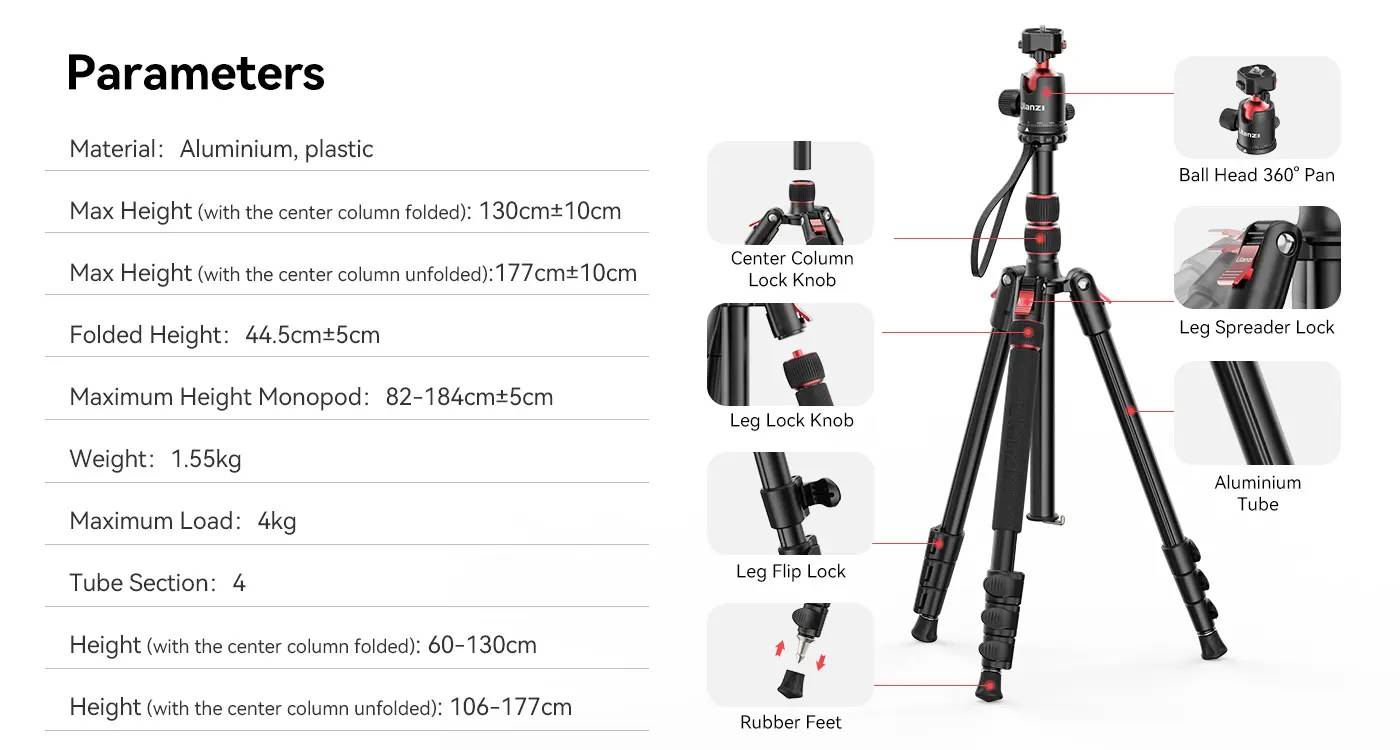 Ulanzi TT31 Claw Quick Release Camera Tripod & Monopod | Camera2u ...
