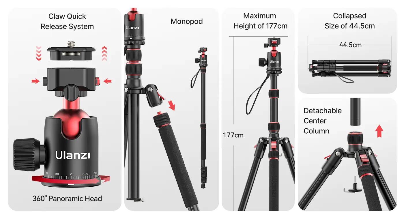 Ulanzi TT31 Claw Quick Release Camera Tripod & Monopod | Camera2u ...
