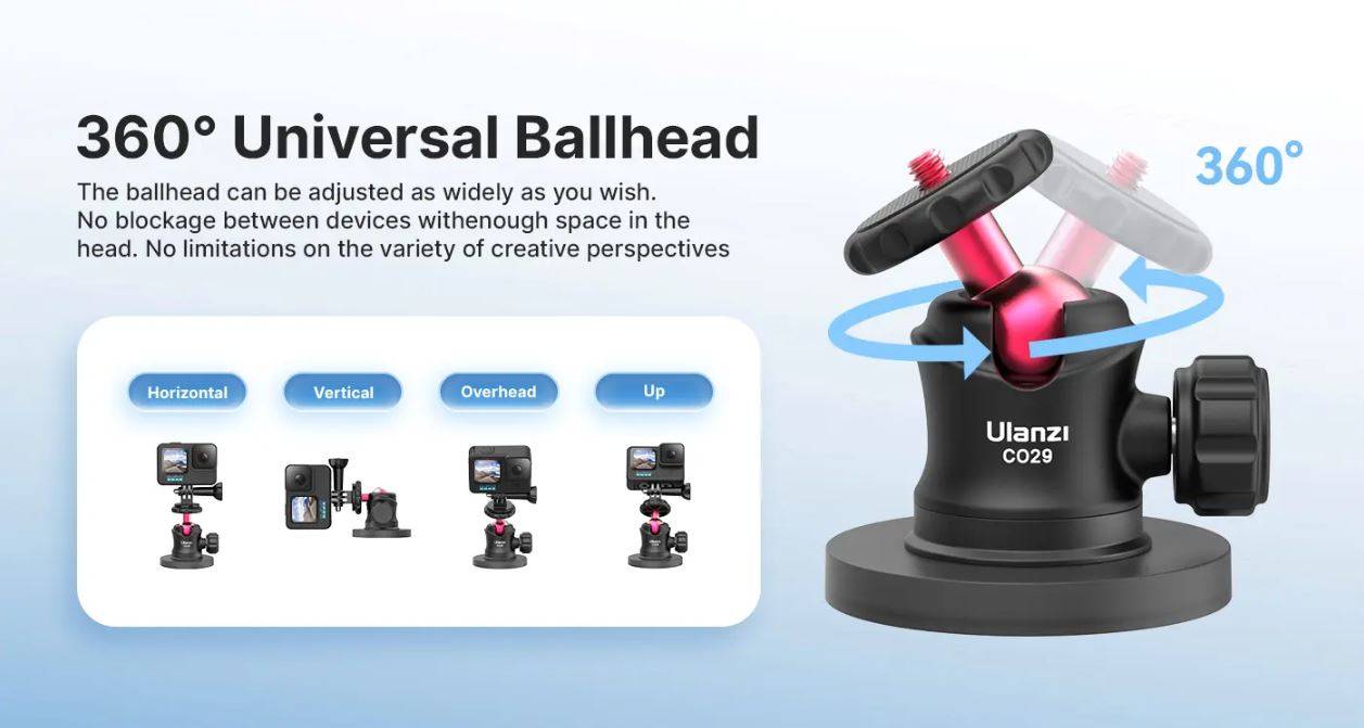 Ulanzi C029 Magnetic Camera Mount For GoPro HERO 12 11 10 9 Insta360 ...