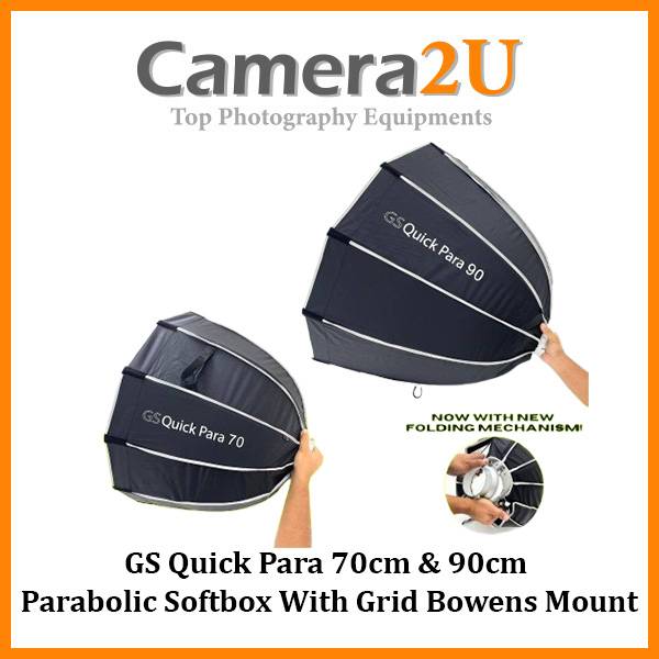 GS Quick Para 70cm & 90cm Parabolic Softbox With Grid Bowens Mount | Camera2u Malaysia Top ...