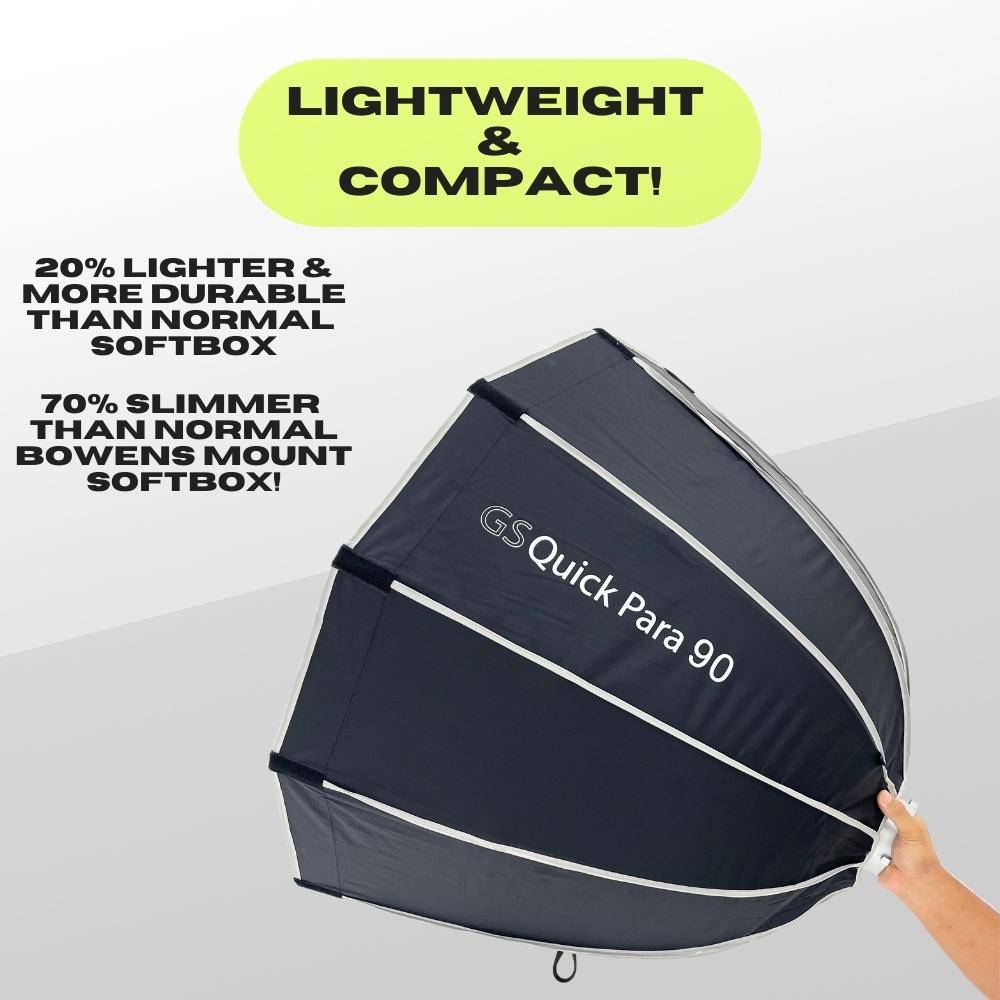 GS Quick Para 70cm & 90cm Parabolic Softbox With Grid Bowens Mount ...