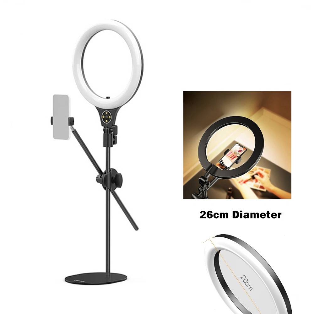 Ulanzi T1 Desktop Overhead Shooting Bracket Ring Light Set with Monopod ...
