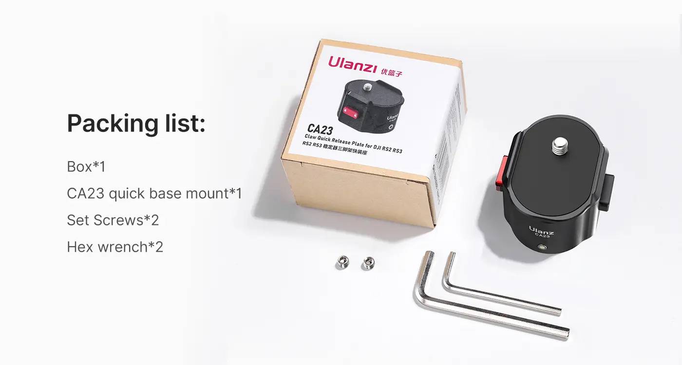 Ulanzi CA23 Claw Quick Release Tripod Anti-loose Base Mount for DJI RS ...