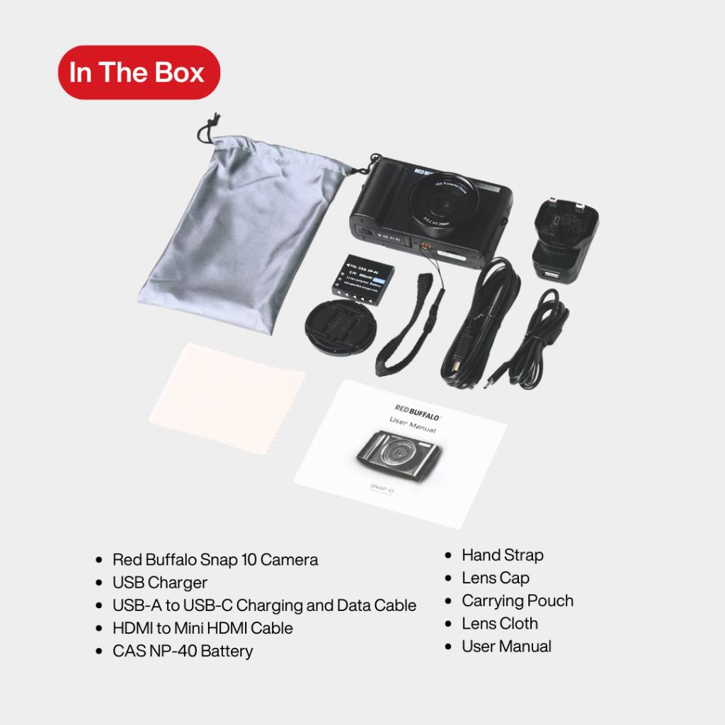 Red Buffalo Snap-10 Digital Camera Compact Portable Digital Travel ...