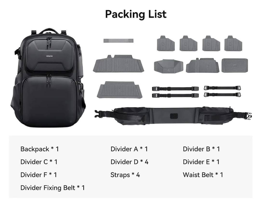 Ulanzi BP10 Hardshell Camera Backpack Waterproof Photography Camera ...