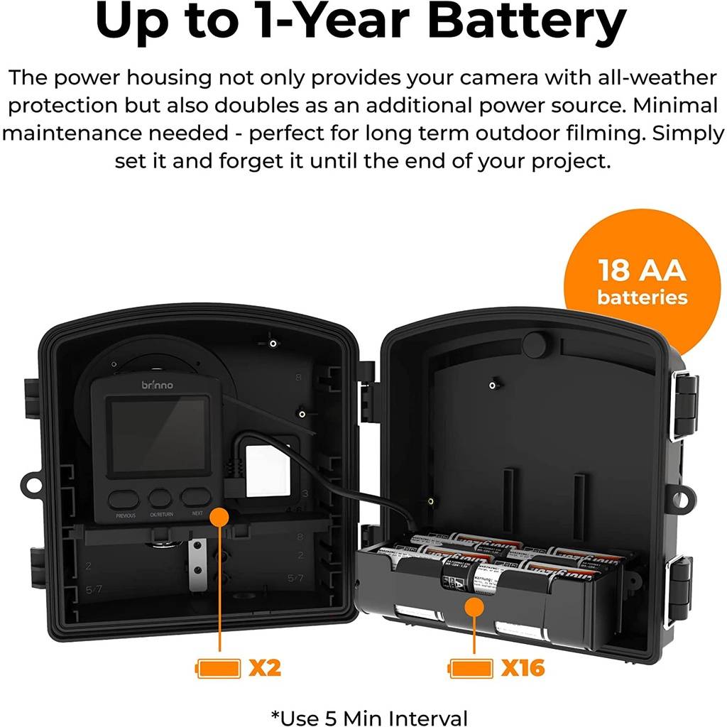 Brinno BCC2000 Plus Construction Time-Lapse Camera with Solar Power Kit ...