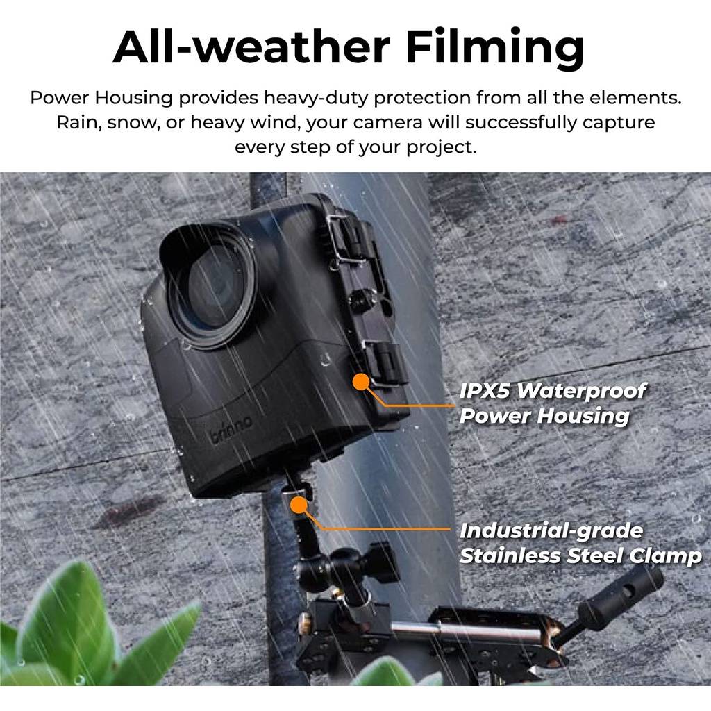 Brinno BCC2000 Plus Construction Time-Lapse Camera with Solar Power Kit ...