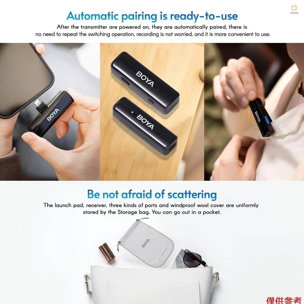 BOYA BOYALINK A1 All-in-one Design Wireless Microphone System ...