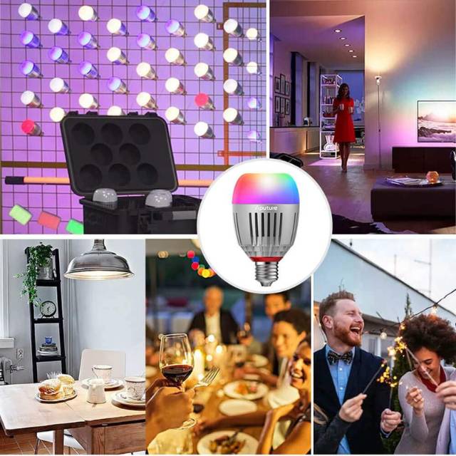 Aputure Accent B7c RGBWW LED color-mixing Smart Bulb 7W 2,000K-10,000K ...