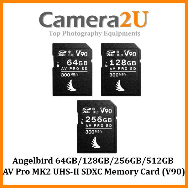 Angelbird 64GB / 128GB / 256GB / 512GB AV Pro MK2 UHS-II SDXC Memory ...