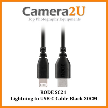 Rode SC21 Lightning to USB-C Cable Black 30CM | Camera2u Malaysia Top ...