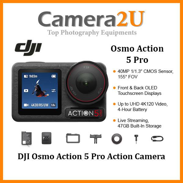 DJI Osmo Action 5 Pro Action Camera (Official DJI Malaysia Warranty) | Camera2u Malaysia Top ...