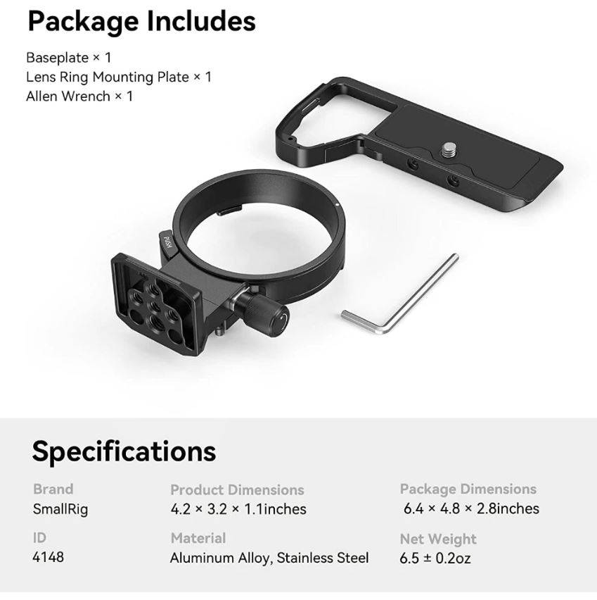 SmallRig Rotatable Horizontal-to-Vertical Mount Plate Kit 4244 ...