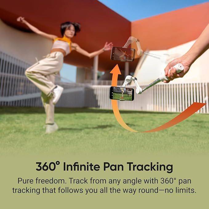 Insta360 Flow 2 Pro - The AI Tracking Smartphone Gimbal Stabilizer Built-in Selfie Stick Tripod ...