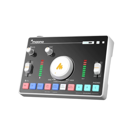 Maono AMC2 NEO Streaming Audio Mixer Audio Interface with Pro-preamp ...