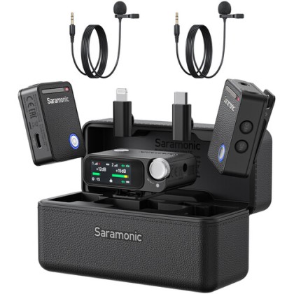 Saramonic Ultra 2-Person Digital Wireless Omnidirectional Microphone System for Cameras and ...
