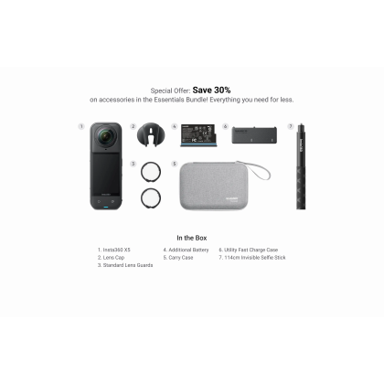 Insta360 X5 360° 8K Action Camera Essentials Bundle | Camera2u Malaysia ...