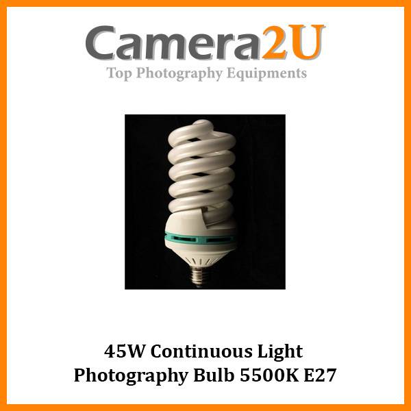 45W Continuous Light Photography Bulb 5500K E27 | Camera2u Malaysia Top ...