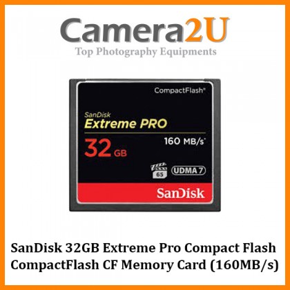 SanDisk 32GB Extreme Pro Compact Flash CompactFlash CF Memory Card ...