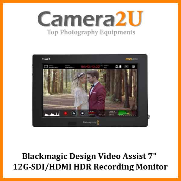Blackmagic Design Video Assist 7" 12G-SDI/HDMI HDR Recording Monitor ...