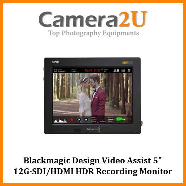 Blackmagic Design Video Assist 5" 12G-SDI/HDMI HDR Recording Monitor ...