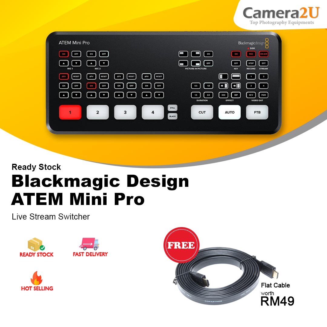 Blackmagic Design ATEM Mini Pro HDMI Live Stream Switcher | Camera2u ...