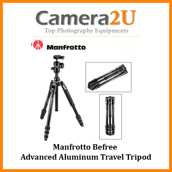 Manfrotto Befree Advanced Aluminum Travel Tripod twist, ball head MKBFRTA4BK-BH | Camera2u ...
