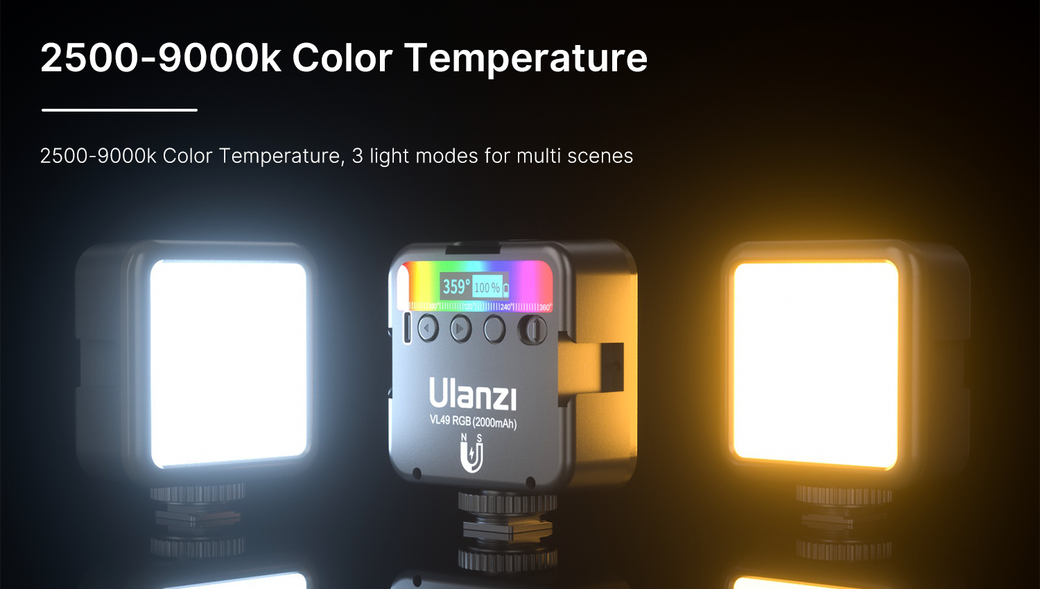 Ulanzi VL49 RGB Mini Led Video Light For Smartphone & DSLR | Camera2u ...