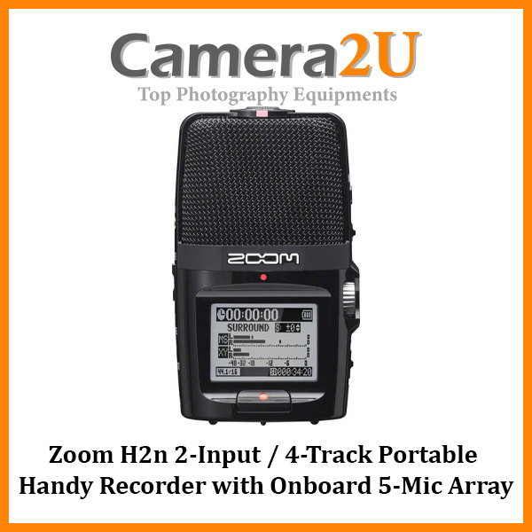 Zoom H2n 2-Input / 4-Track Portable Handy Recorder with Onboard 5-Mic ...