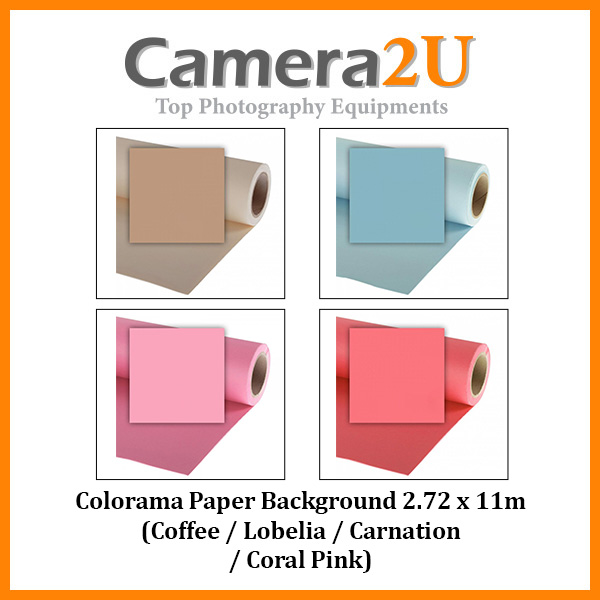 Colorama Paper Background 2.72 x 11m (Coffee / Lobelia / Carnation ...