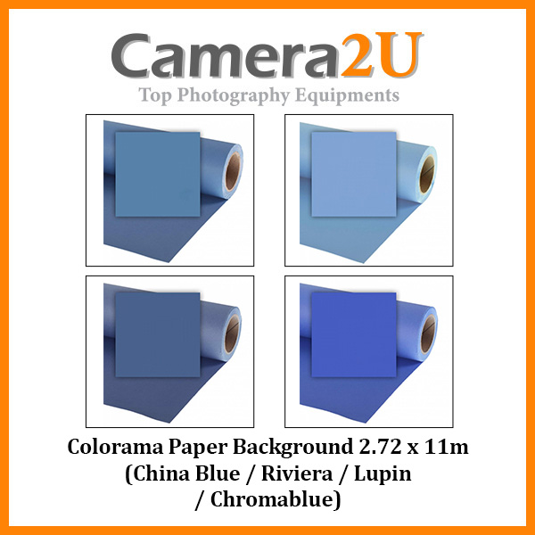 Colorama Paper Background 2.72 x 11m (China Blue / Riviera / Lupin ...
