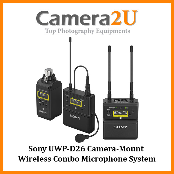 Sony UWP-D26 Camera-Mount Wireless Combo Microphone System UWP-D26 | Camera2u Malaysia Top ...