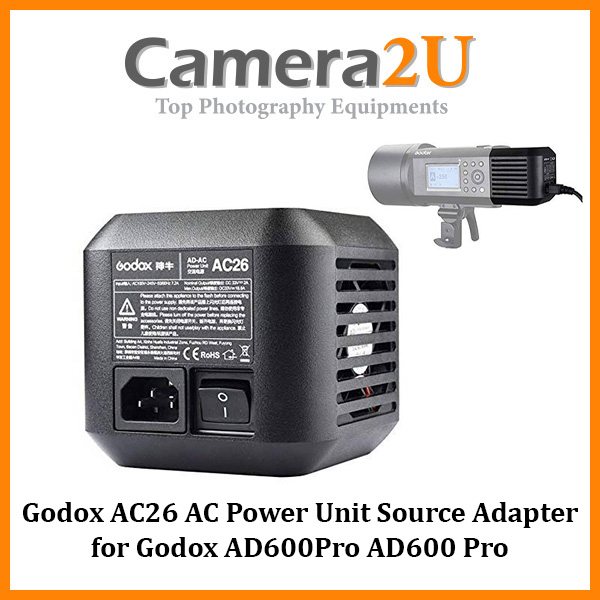 Godox AC26 AC Power Unit Source Adapter for Godox AD600Pro AD600 Pro ...