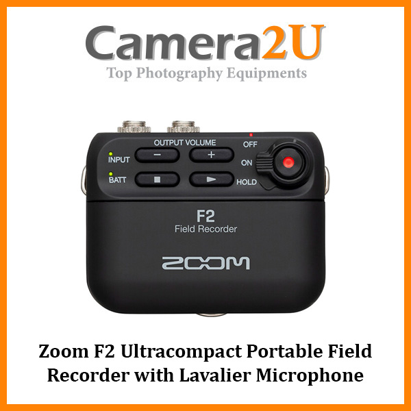 Zoom F2 Ultracompact Portable Field Recorder with Lavalier Microphone ...