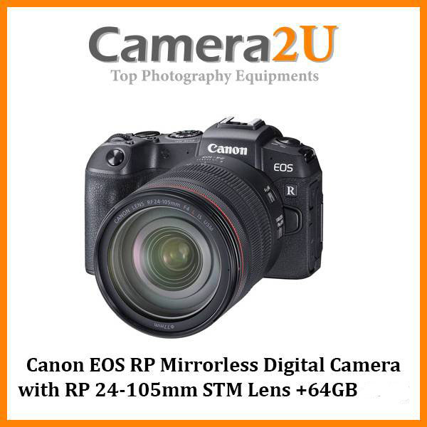 Canon EOS RP Mirrorless Digital Camera with RP 24-105mm STM Lens +64GB ...