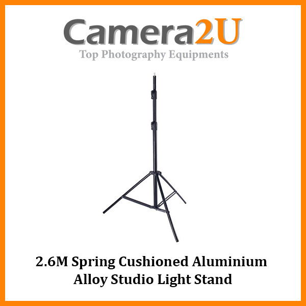 2.6M Spring Cushioned Aluminium Alloy Studio Light Stand | Camera2u ...