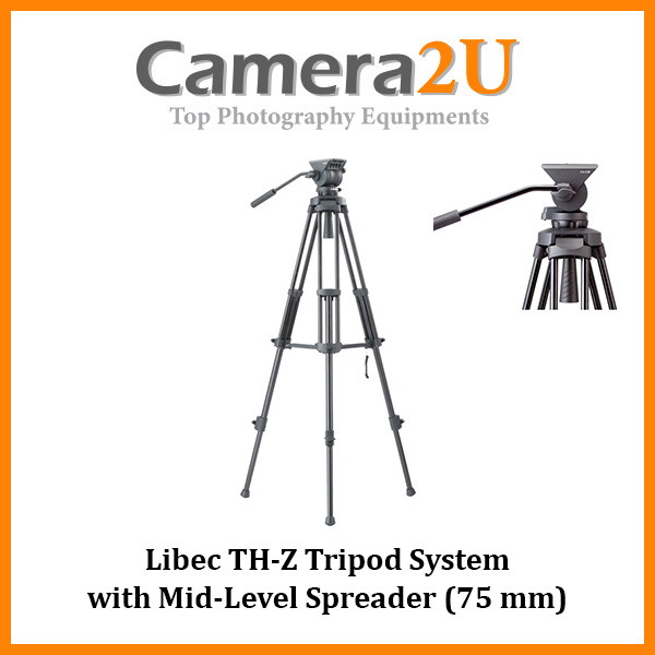 Libec Th Z Tripod System With Mid Level Spreader 75 Mm Camera2u