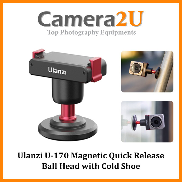 Ulanzi U-170 U170 Magnetic Quick Release Ball Head with Cold Shoe for DJI Action 2 | Camera2u ...