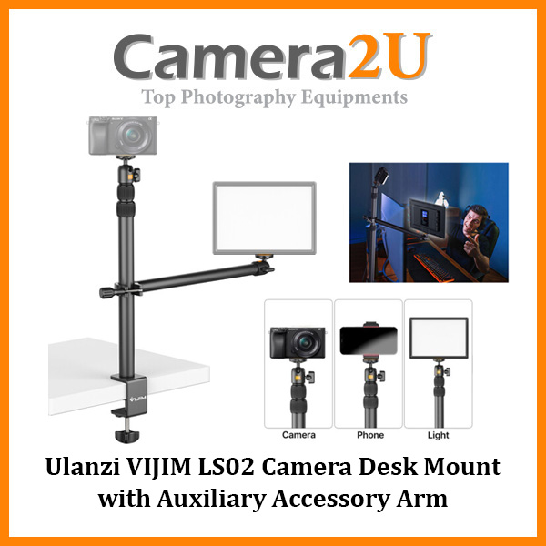 Ulanzi VIJIM LS02 Camera Desk Mount with Auxiliary Accessory Arm LS-02 ...