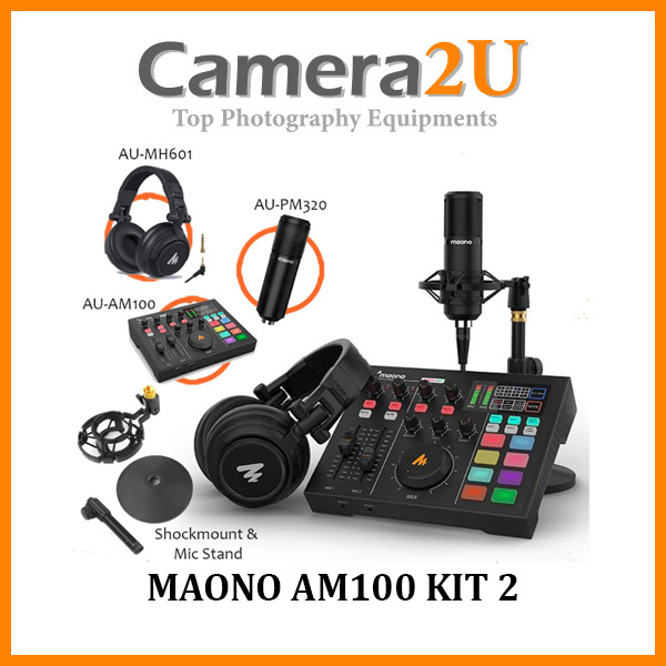 MAONO AM100 KIT 2 MAONOCASTER Bundle All-In-One Podcast Production ...