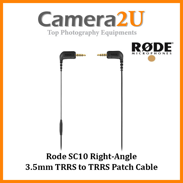 Rode SC10 Right-Angle 3.5mm TRRS to TRRS Patch Cable (12.6") | Camera2u ...