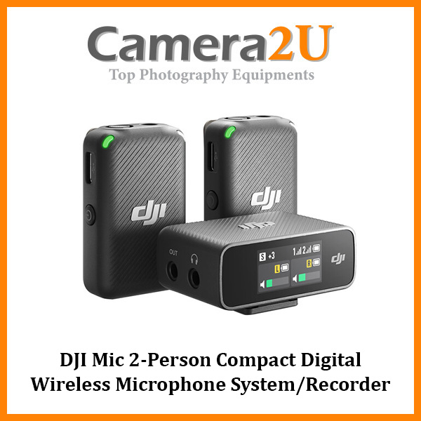 DJI Mic 2-Person Compact Digital Wireless Microphone System/Recorder ...