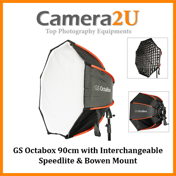 GS Octabox 90cm with Interchangeable Speedlite & Bowen Mount Easy Fold ...