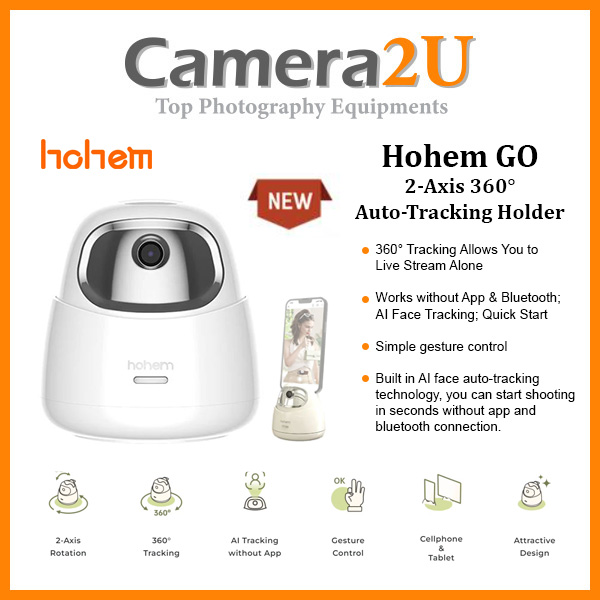 Hohem GO 2-Axis 360° Auto-Tracking Holder | Camera2u Malaysia Top ...