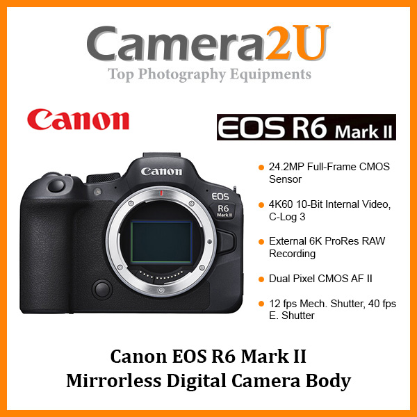 Canon EOS R6 Mark II MK2 Mirrorless Digital Camera Body MKII | Camera2u ...