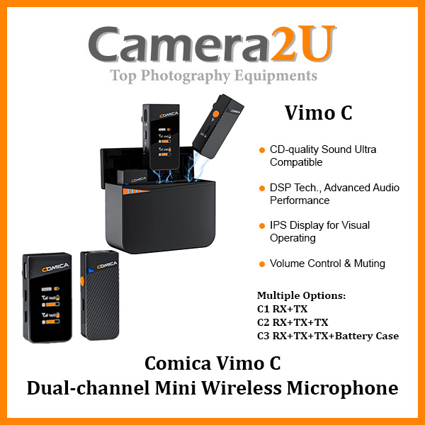 Comica Vimo C 2.4GHz Dual-channel Mini Wireless Microphone for Live ...