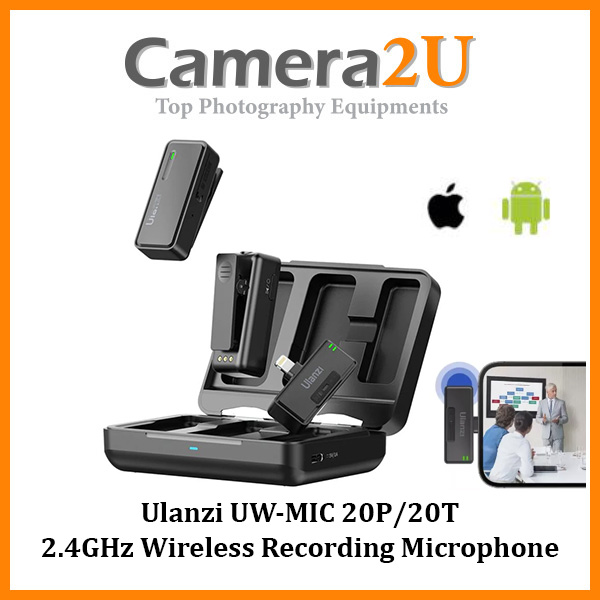 Ulanzi UW-MIC 20P/20T 2.4GHz Wireless Recording Microphone for ...
