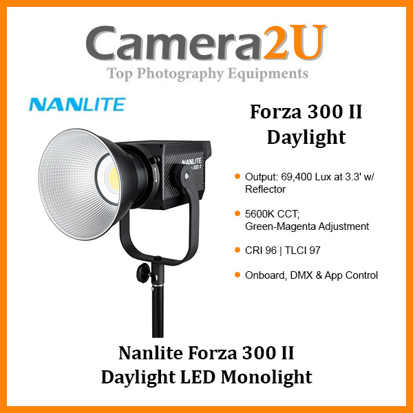 Nanlite Forza 300 II Daylight LED Monolight | Camera2u Malaysia Top ...