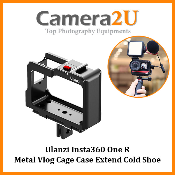 Ulanzi Insta360 One R Metal Vlog Cage Case Extend Cold Shoe for LED ...